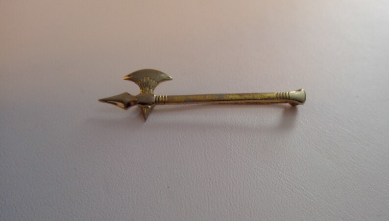 Vintage Battle Axe Pin Kilt Pin 1900's Gold Battle Axe Pin - Etsy