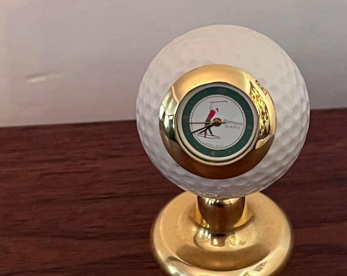 Vintage Miniature Clock Golf Ball With Golfer Clock Face by Rumours ...