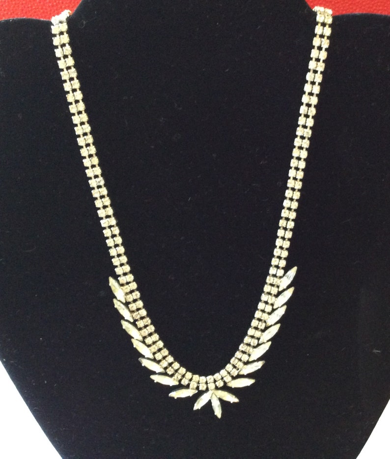 Vintage Hobe Rhinestone Necklace and Earrings 1965 Ear - Etsy