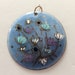 Gerte Hacker Enamelware Pendant RARE Vintage Blue Floral Gold - Etsy