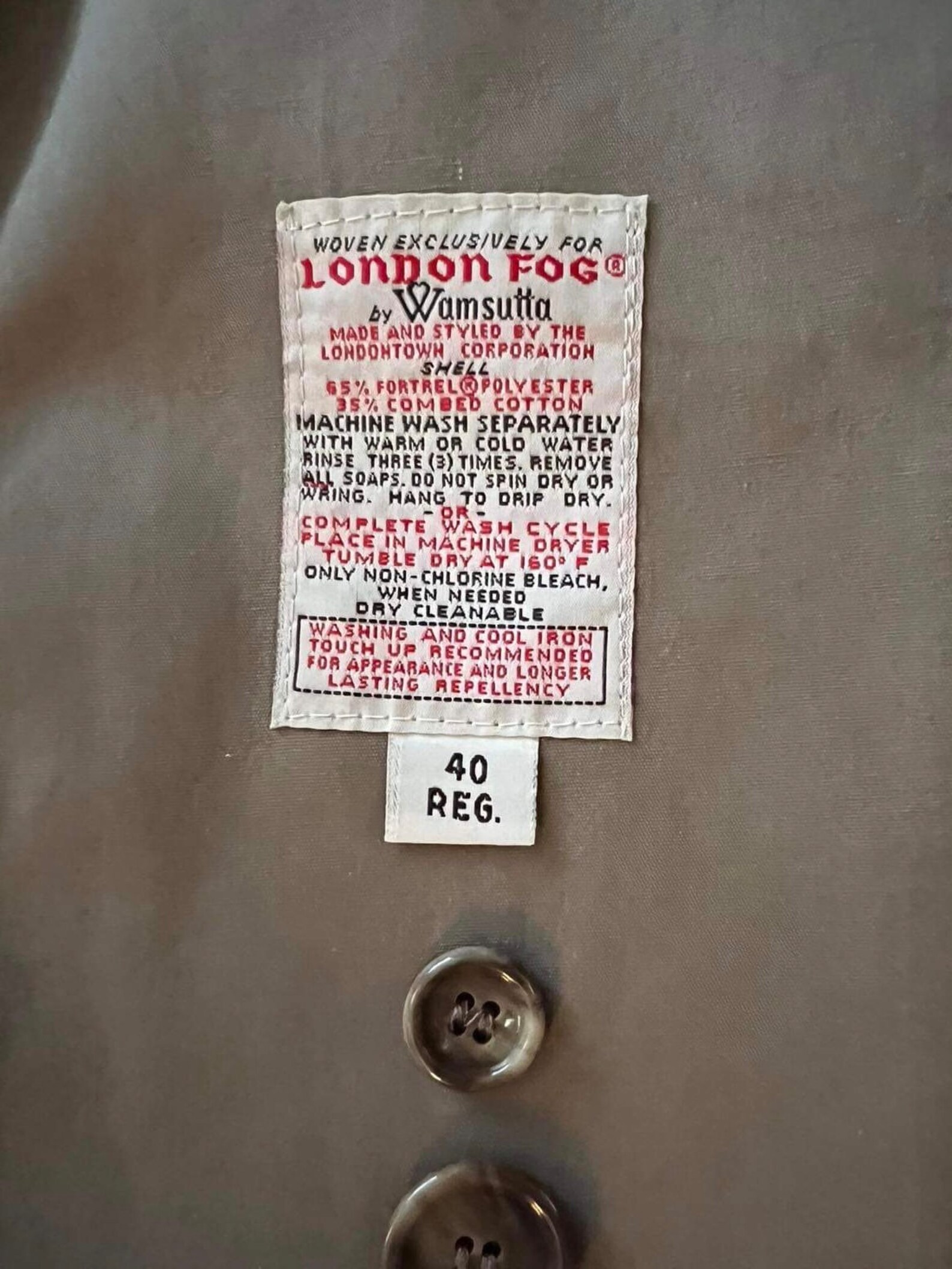 Vintage Mens Trench Coat With Zip Out Lining London Fog by - Etsy