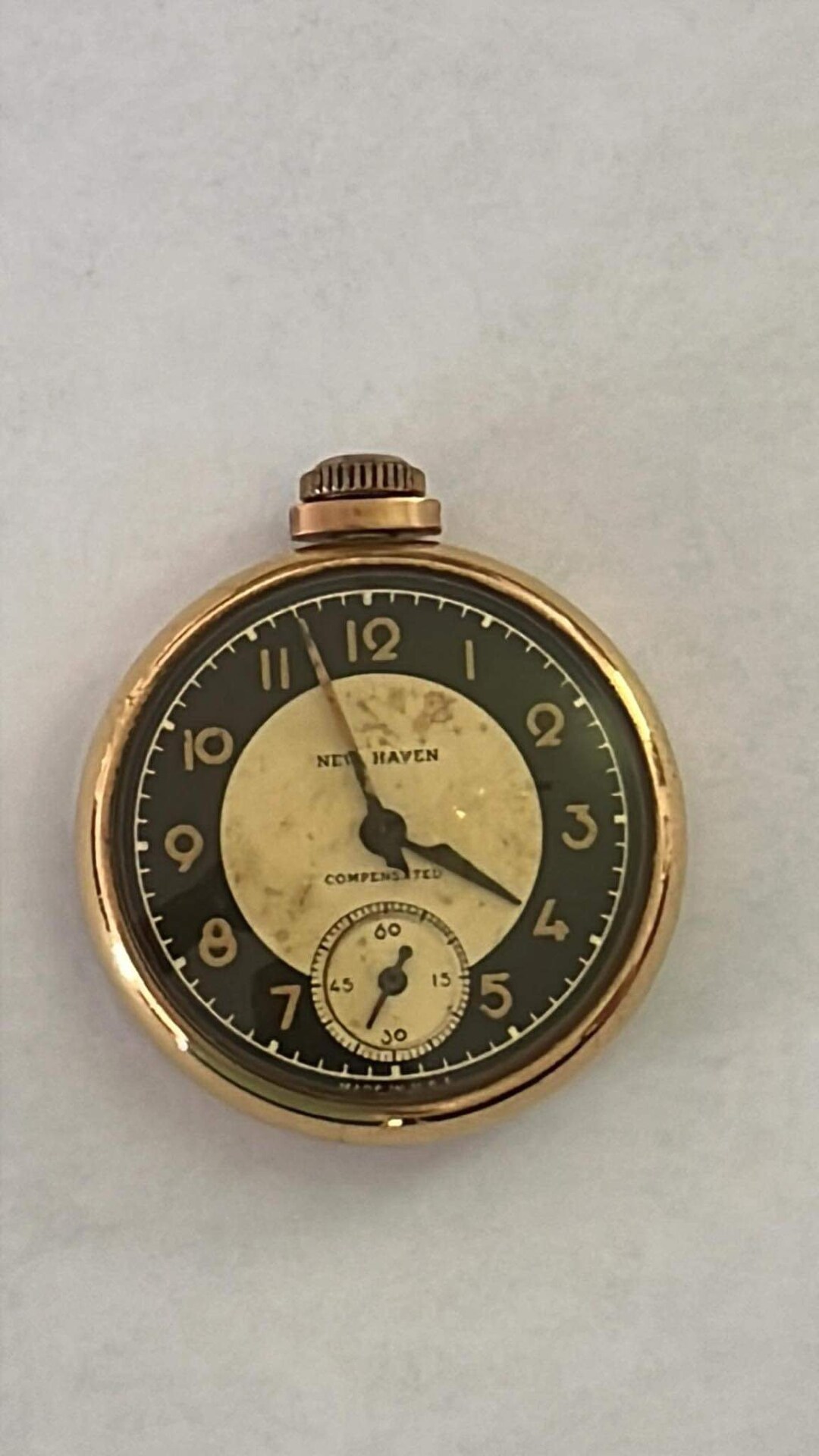 Vintage Pocket Watch for Parts or Repair NEW HAVEN COMPENSATED ...
