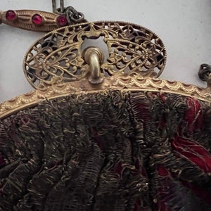 Antique Purse for Restoration Trinity Plate Red Jewels Victorian ...