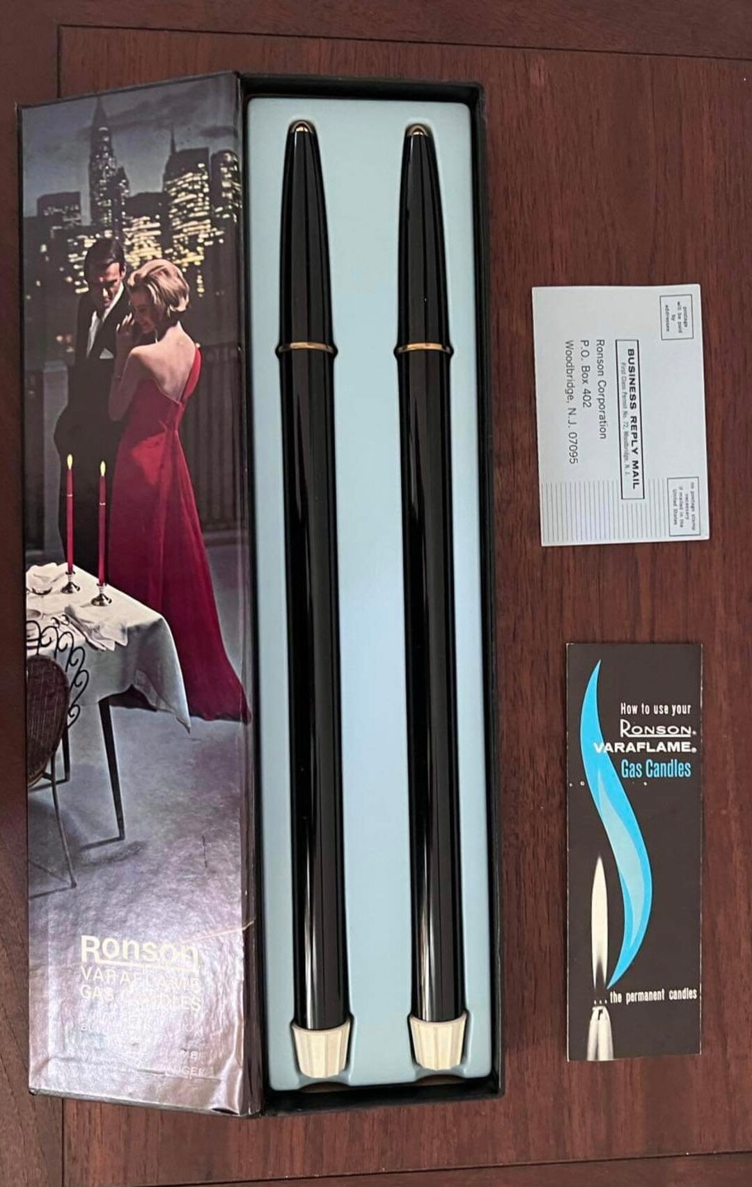 Vintage Gas Candles Ronson Varaflame Black Enamel Butane Candles ...