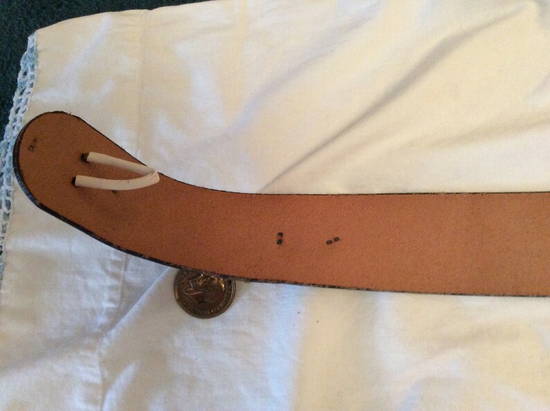 Vintage Belt by Garay Top Grain Cowhide Coin Medallions Chain - Etsy