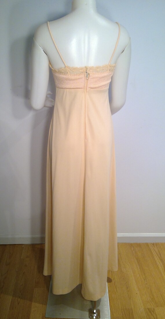 Vintage prom dress 1970s peach gown with bolero jacke… - Gem
