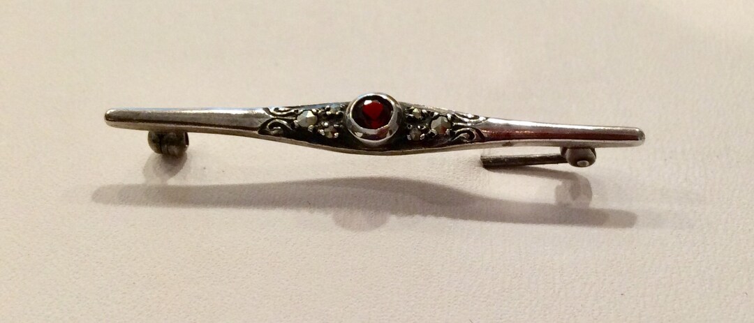 Heritage 73 Sterling Silver Bar Pin Vintage Victorian Revival Style ...