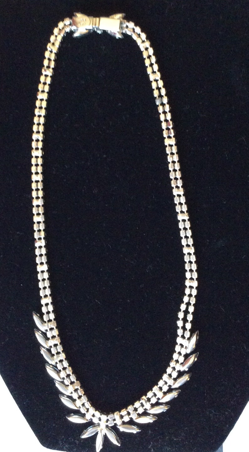 Vintage Hobe Rhinestone Necklace and Earrings 1965 Ear - Etsy