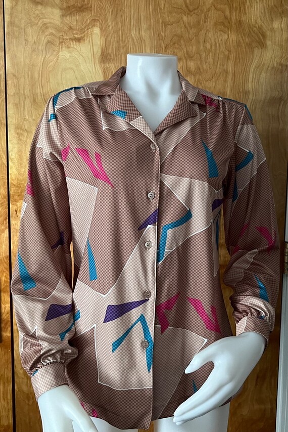 Vintage abstract graphic blouse - Gem