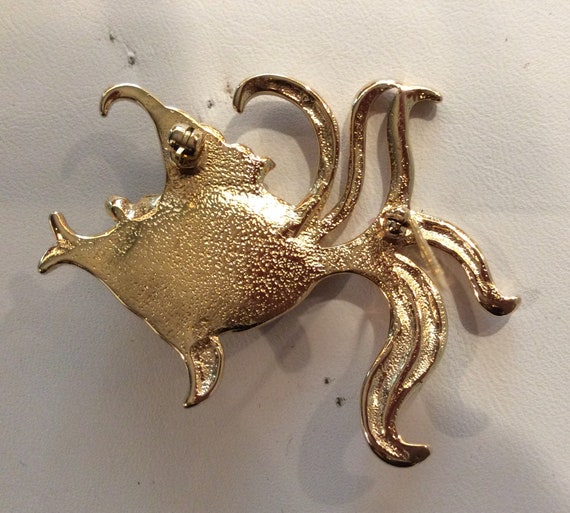 fish brooch blue scarab belly kissing fish angelfish … - Gem