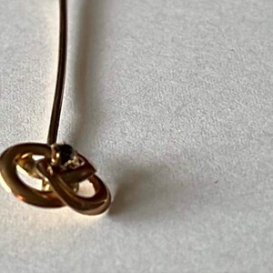 Antique Stick Pin Triple Knot Gold With Prong Set Stone Love Knot ...