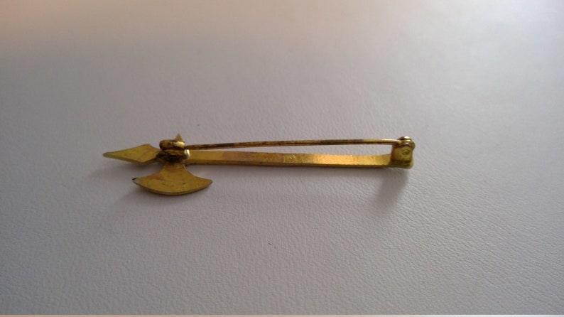 Vintage Battle Axe Pin Kilt Pin 1900's Gold Battle Axe Pin - Etsy