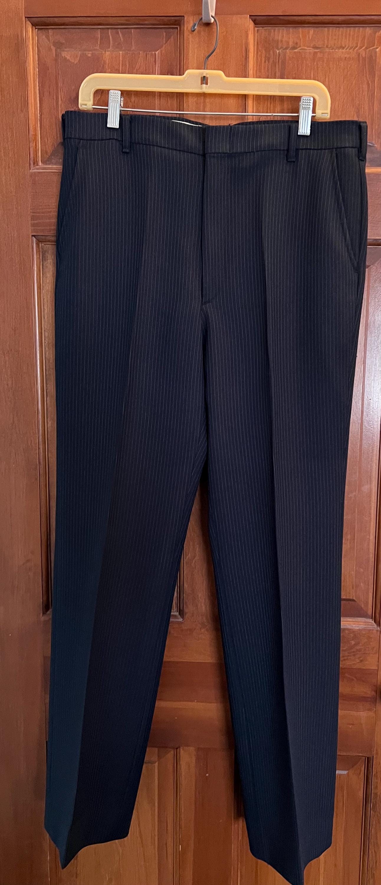 Vintage Mens 3 Piece Suit by Sears the Comfort Suit Dark Blue Pinstripe ...