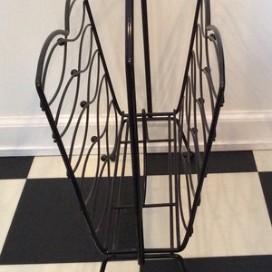 MCM Magazine Rack Record Rack Black Metal Mid Century Modern Record ...