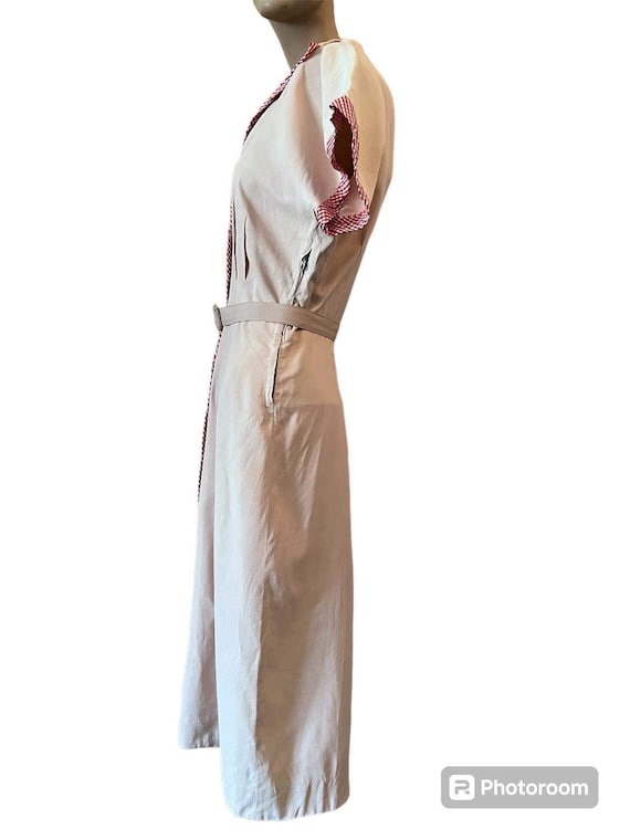 Vintage waitress uniform dress 1940s 1950s pink with … - Gem