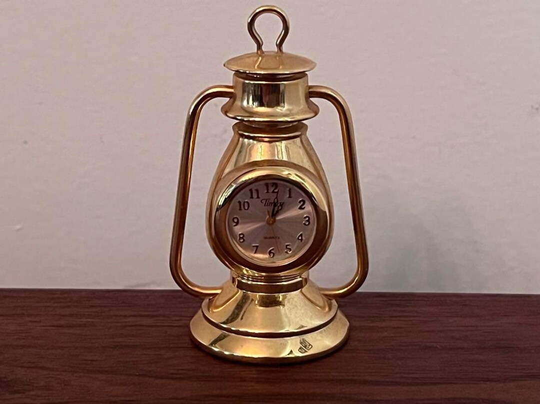 TIMEX Quartz Miniature Lantern Clock Railroad Lantern Novelty Clock ...