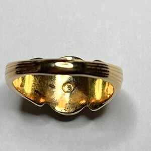 Vintage Costume Jewelry Ring Gold Faux Amethyst Birthstone Ring Unique Band Faceted Faux ...