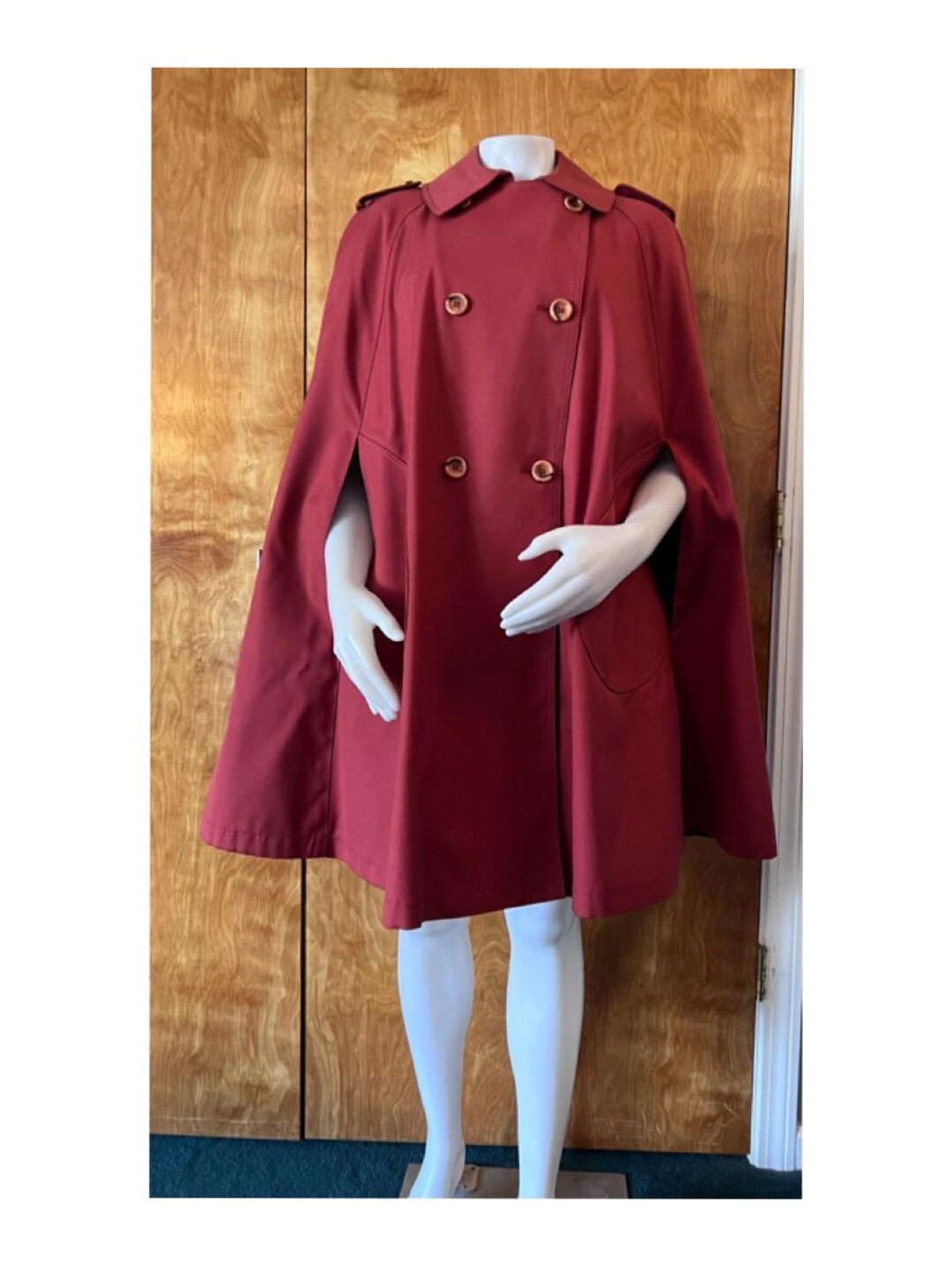 Vintage Women’s London Fog Cape Waterproof Warm Lining 1960s Rain Cape ...