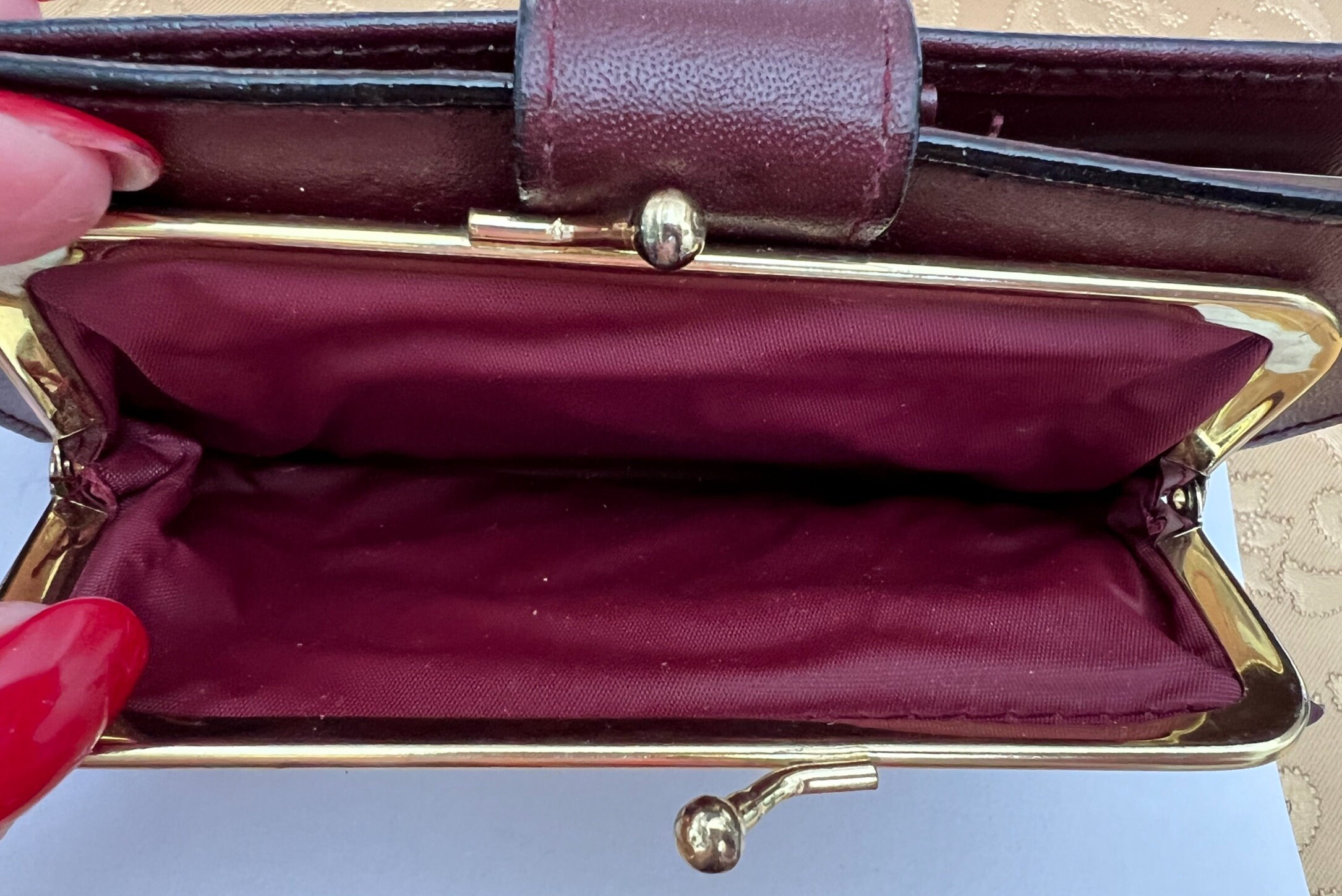 Prince Gardner Clutch Style Wallet New Old Stock Burgundy | Etsy
