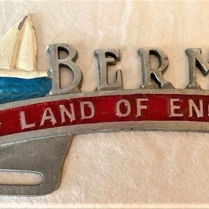 Vintage Souvenir License Plate Frame Bermuda 1950s License Plate Frame ...
