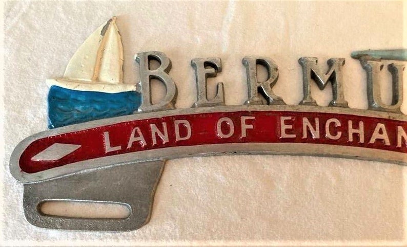 Vintage Souvenir License Plate Frame Bermuda 1950s License - Etsy