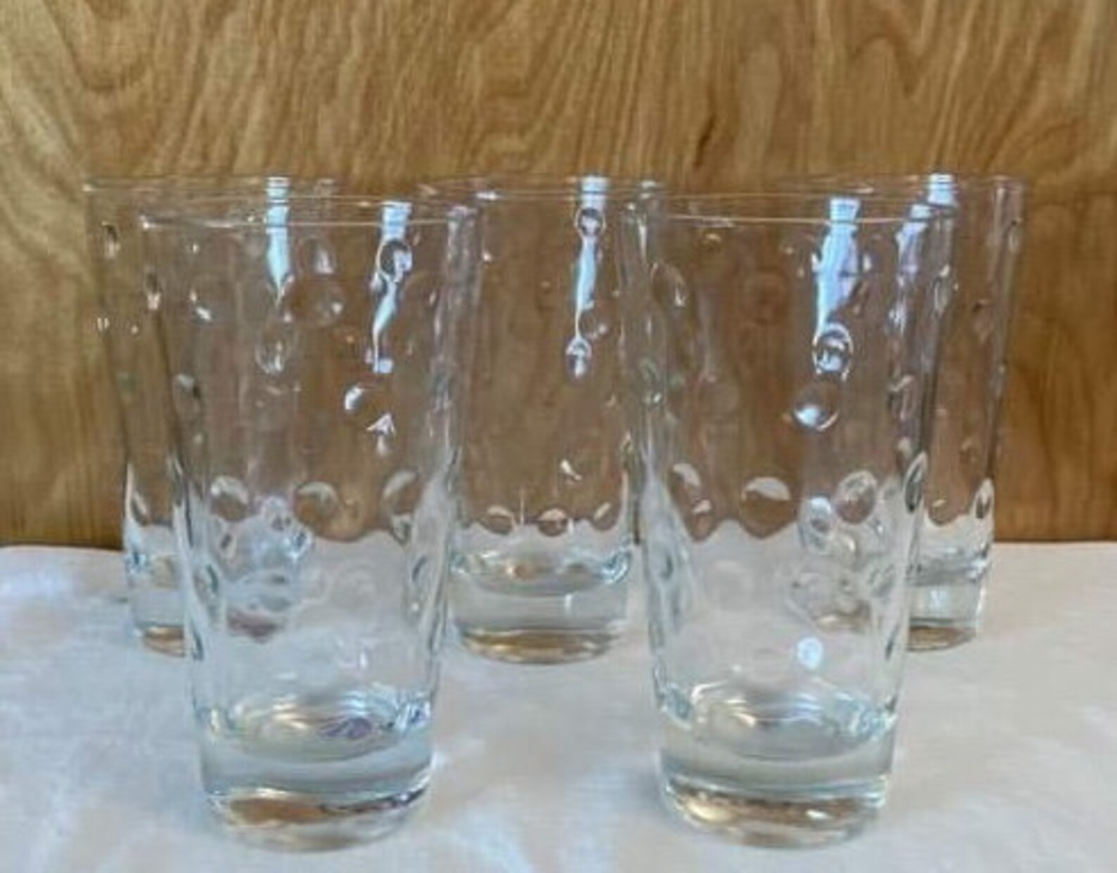 Vintage bubble glasses clear bubble glass set of 5 glasses | Etsy