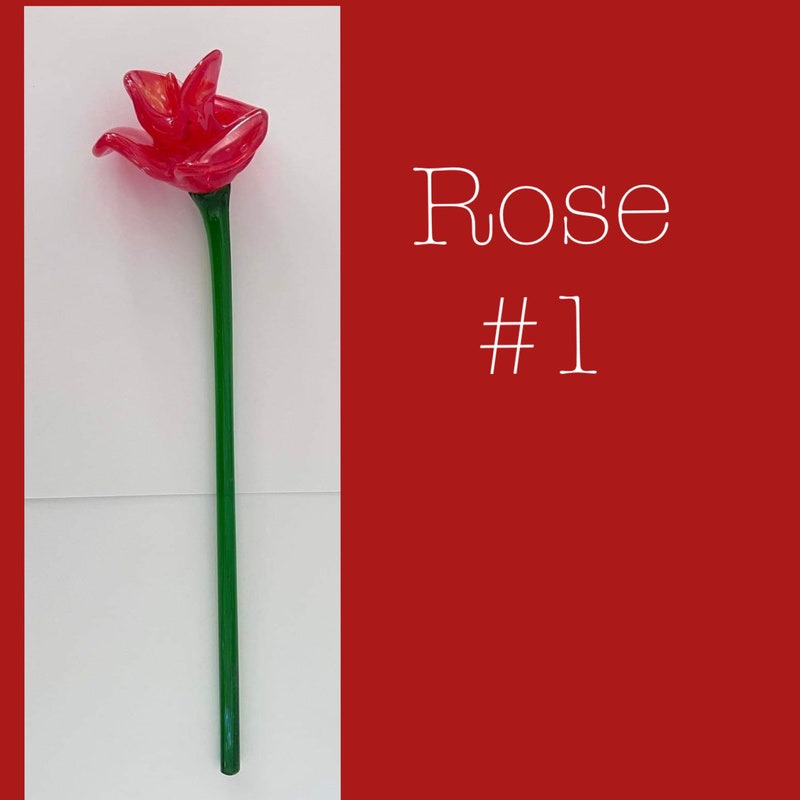 Glass Flowers With Stems - Etsy