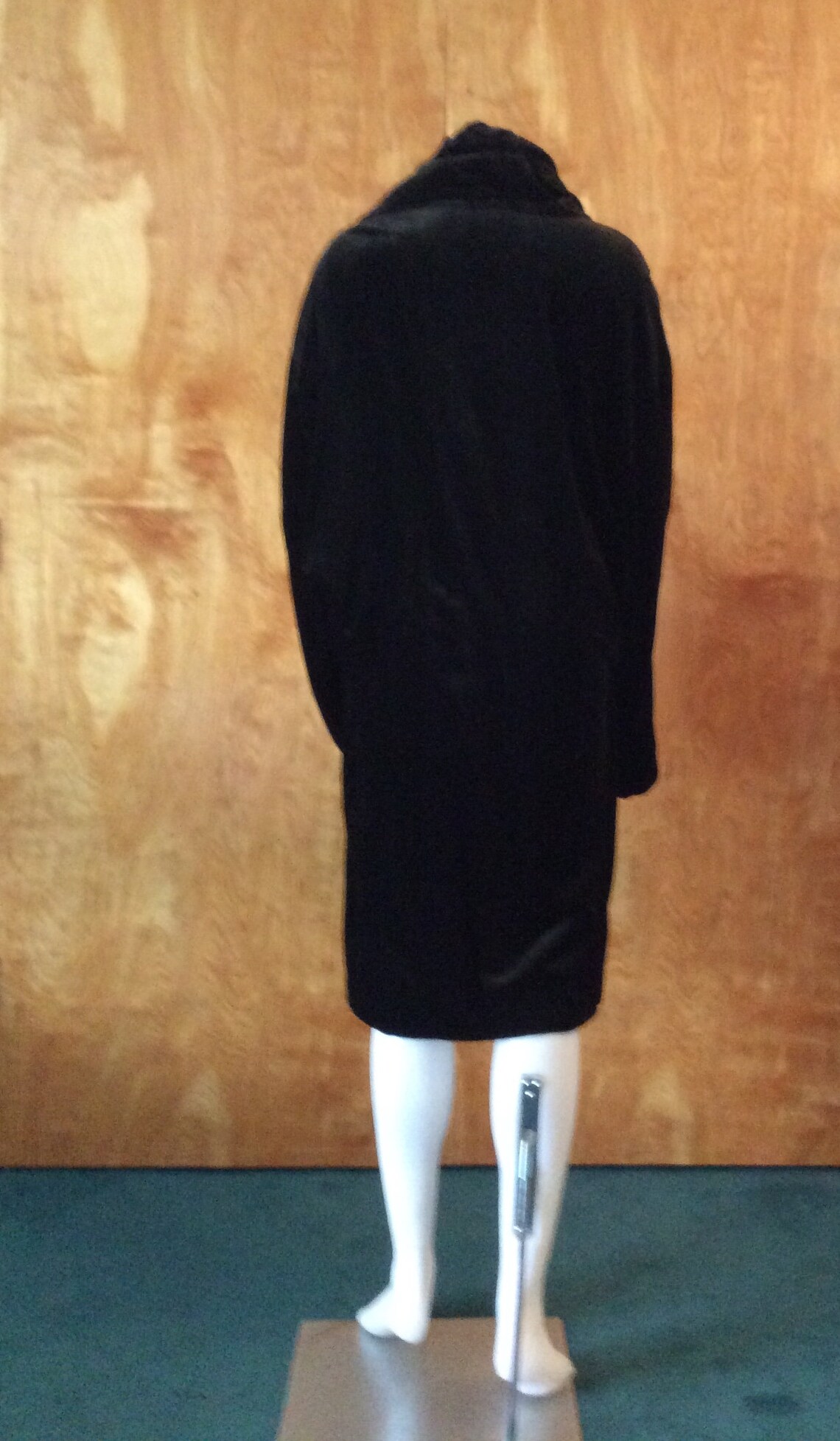 Vintage 1920s Black Silk Velvet Opera Coat Ruched Collar | Etsy