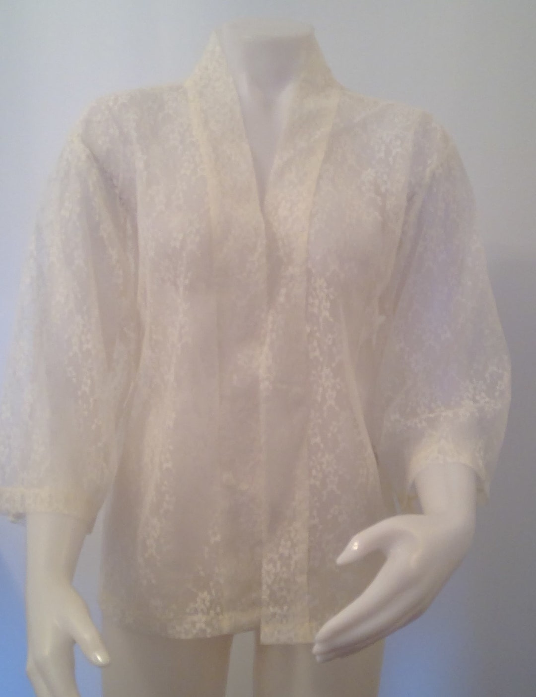Vintage Ivory Lace Jacket by the Specialty House Polyester Made in the ...