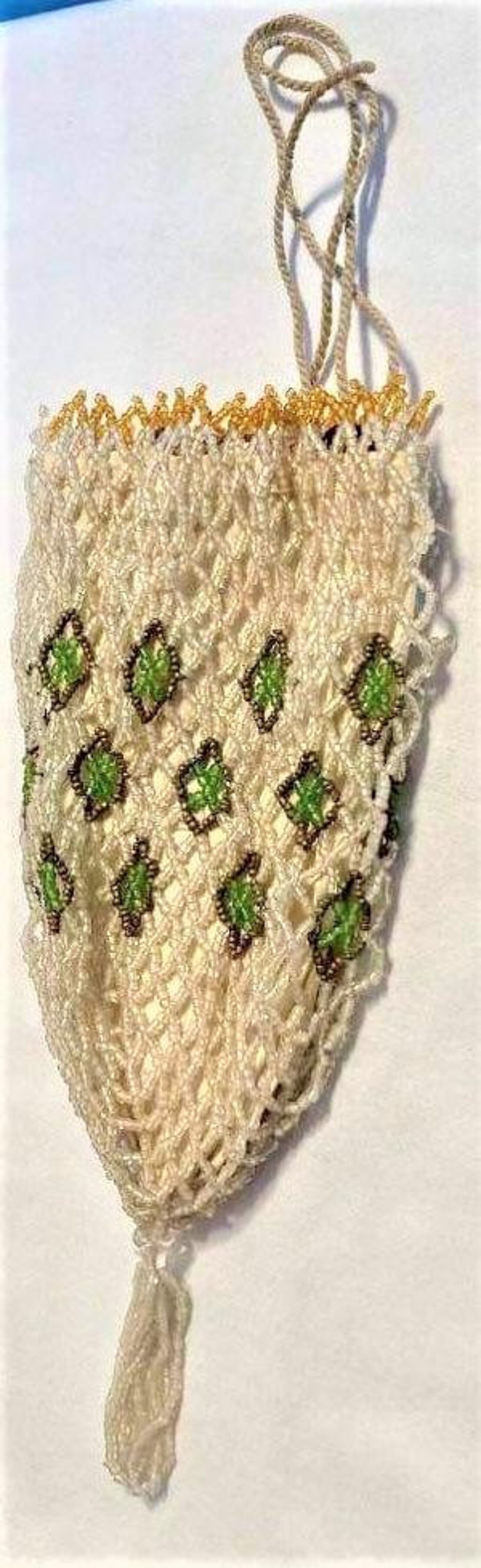 Antique Purse Art Deco Drawstring Purse 1920s Beaded Purse - Etsy