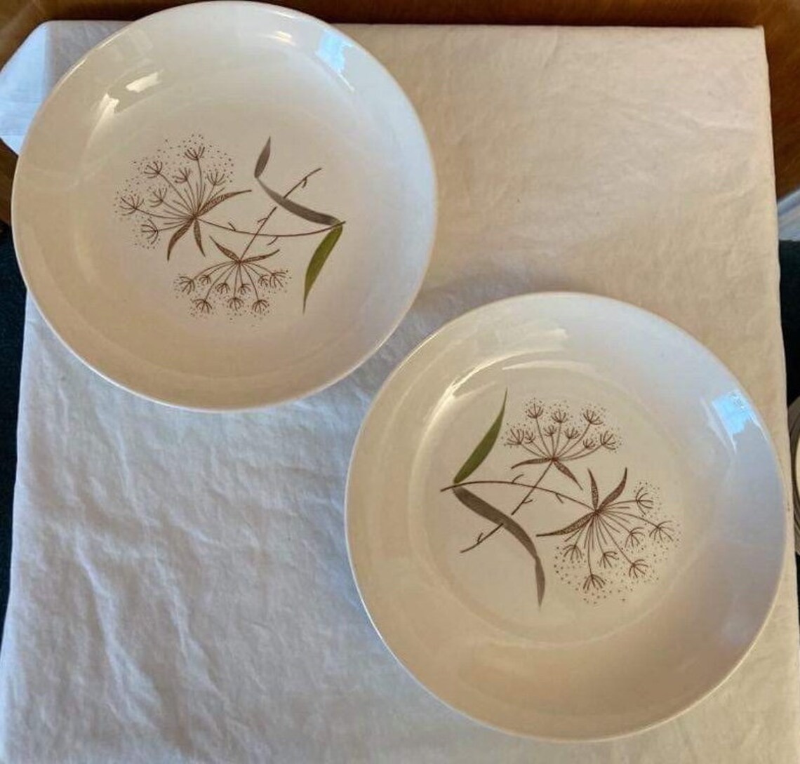 Rare Stetson Creation soup bowls Queen Annes Lace 1950s | Etsy