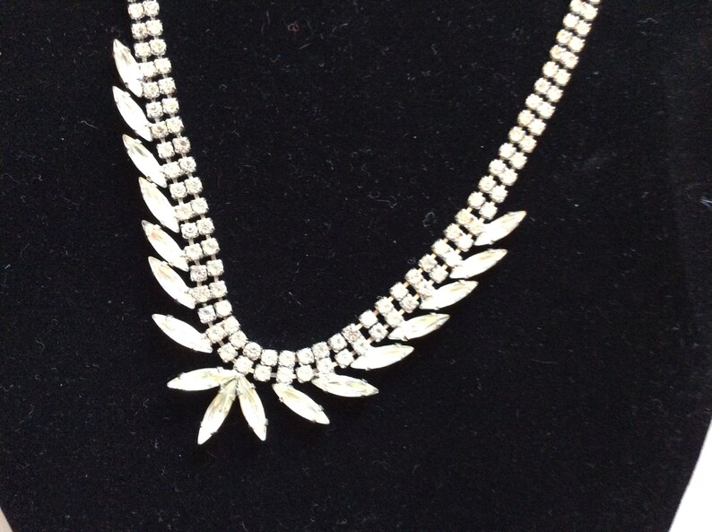 Vintage Hobe Rhinestone Necklace and Earrings 1965 Ear - Etsy