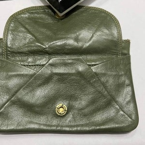 Vintage Leather Wallet and Key Chain by Antonini Olive Green Soft ...