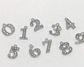 Number charms | Etsy