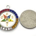1 Round OES - Order of the Eastern Star Charm - Pendant - Silver Tone ...