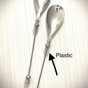 Beadable Large Salad Serving Set- Serving Spoon - Serving Fork - Gift ...