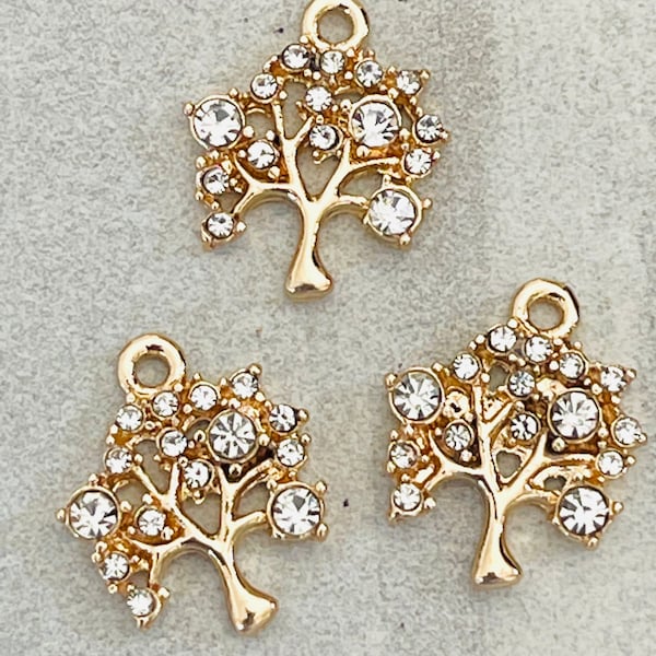 Gold Tree Pendant - Etsy