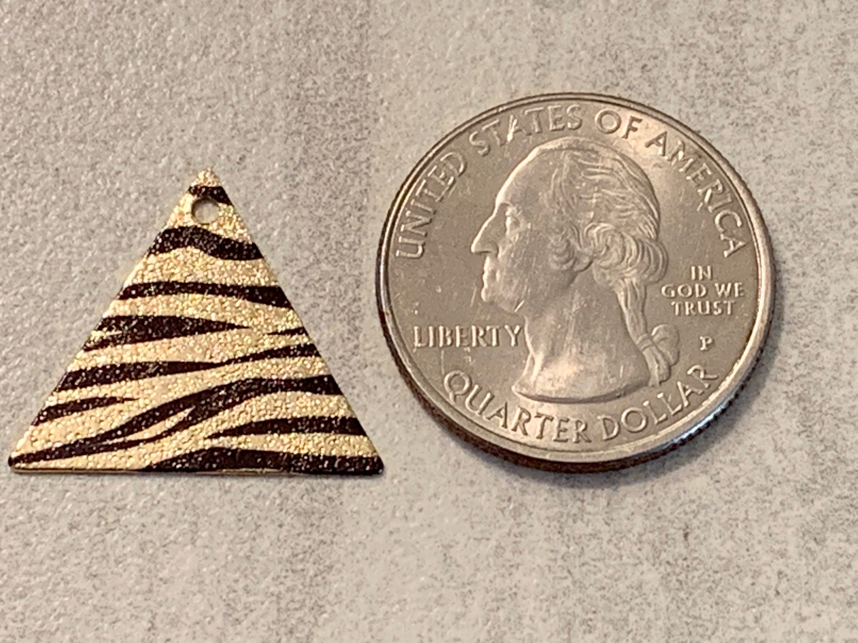 Set of 2 Animal Print Striped Sparkle Dust Triangle Shaped - Etsy