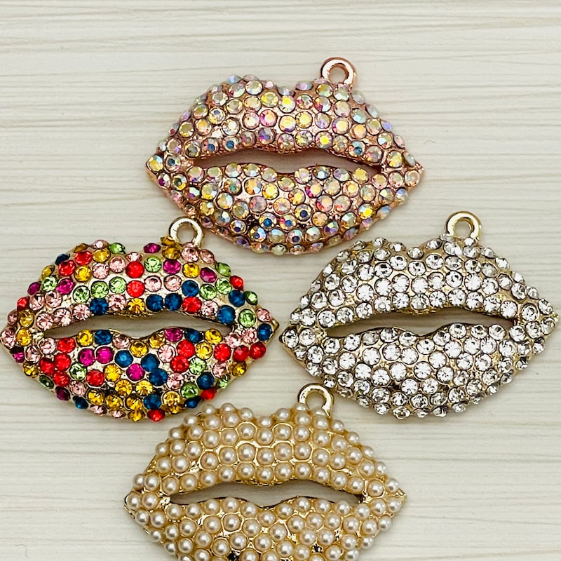 Rhinestone Lips - Etsy