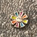 Rainbow Multi-colored Striped Flower - Rhinestone - Floating Memory ...