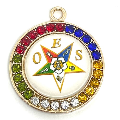 1 Round OES Order of the Eastern Star Charm Pendant - Etsy