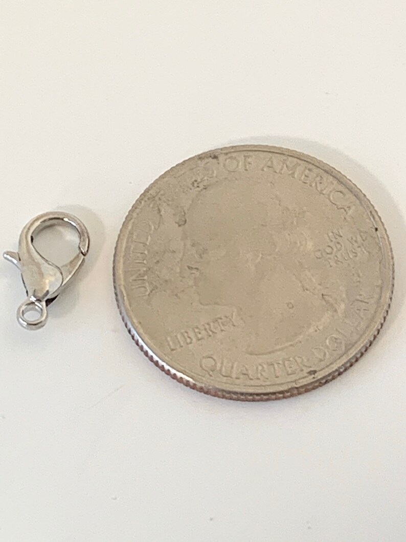 25 Small Silver Tone Lobster Clasps Great for Clipping | Etsy