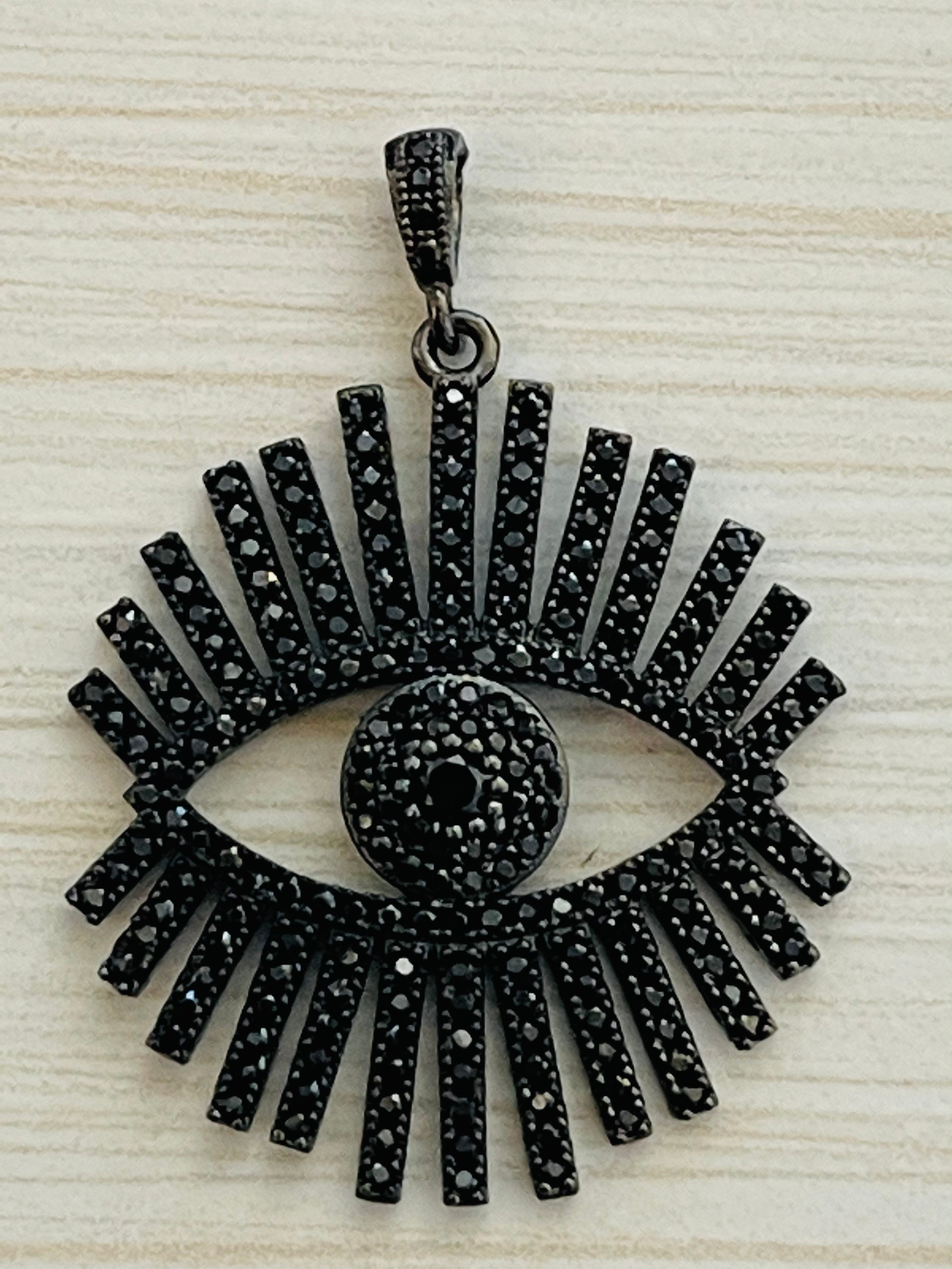 1 CZ Evil Eye Turkish Eye Pendant Larger Size 3 Colors - Etsy