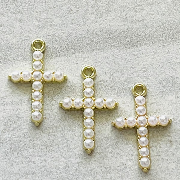 Pearl Cross Necklace - Etsy