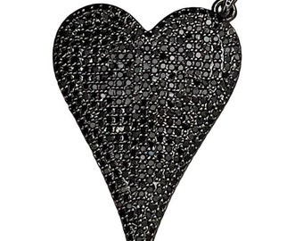 Large Elongated Heart Necklace - Etsy
