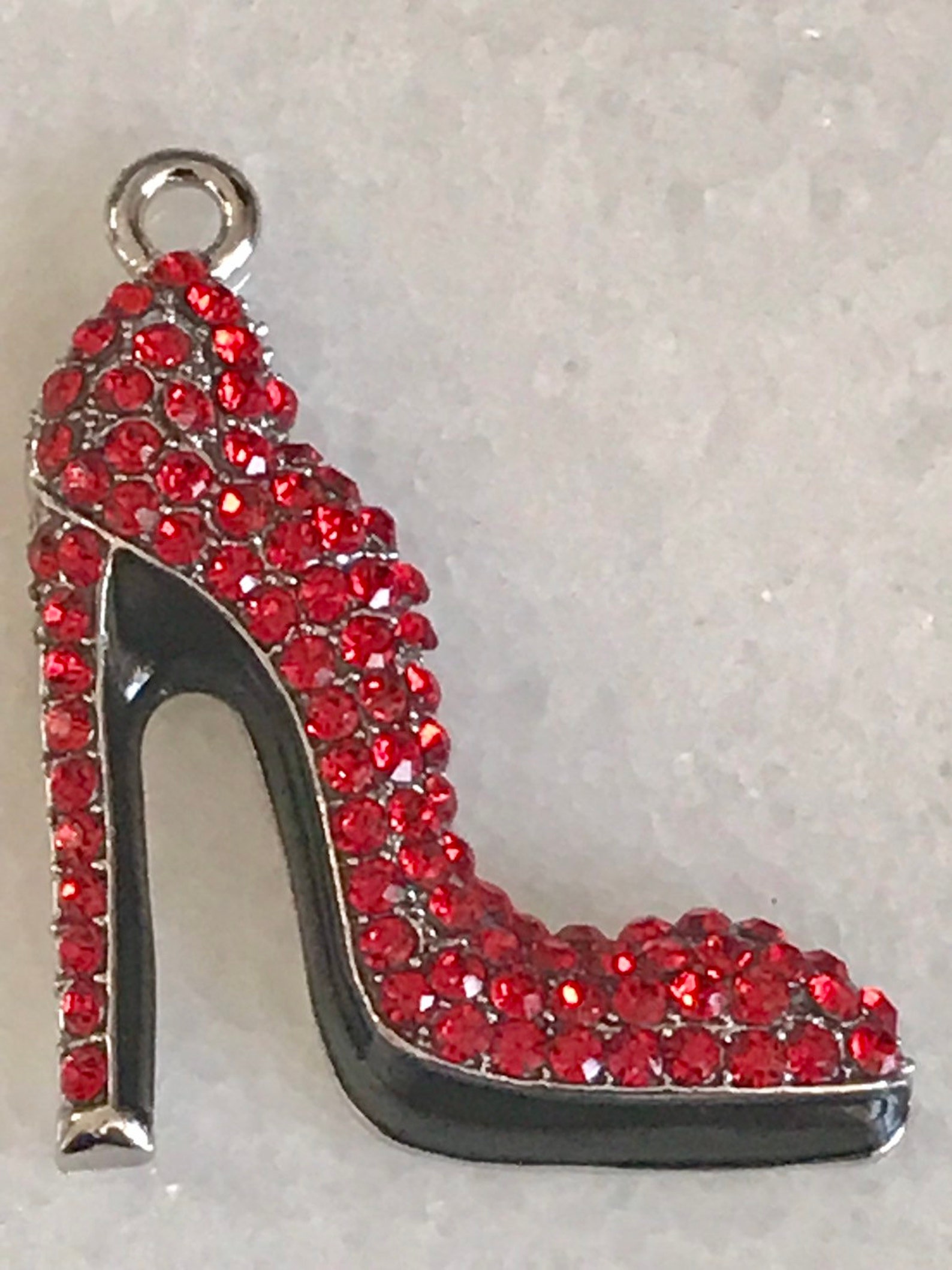 1 Gorgeous Red Mostly Rhinestones High Heeled Stiletto Shoe - Etsy