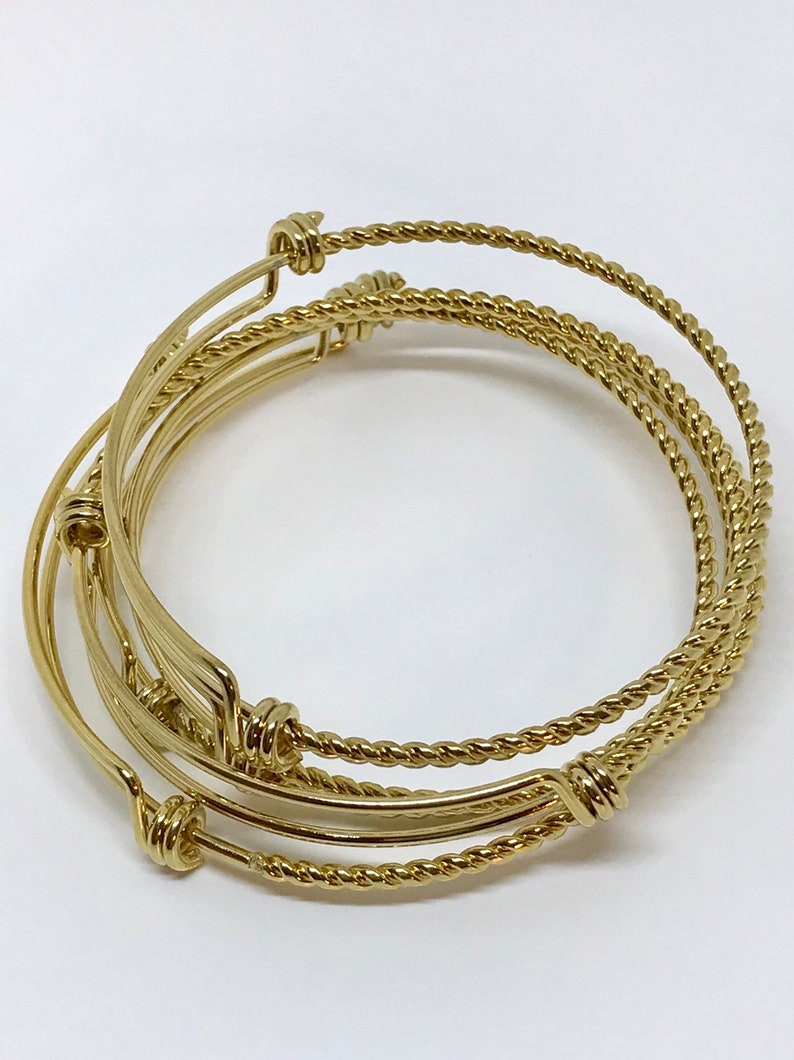 Beautiful 3D Rope Design Gold Stainless Steel Expandable | Etsy