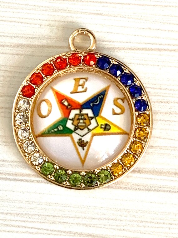 1 Round OES Gold Tone Finish Order of the Eastern Star Charm - Etsy