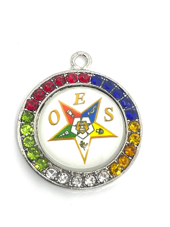 1 Round OES Order of the Eastern Star Charm Pendant - Etsy