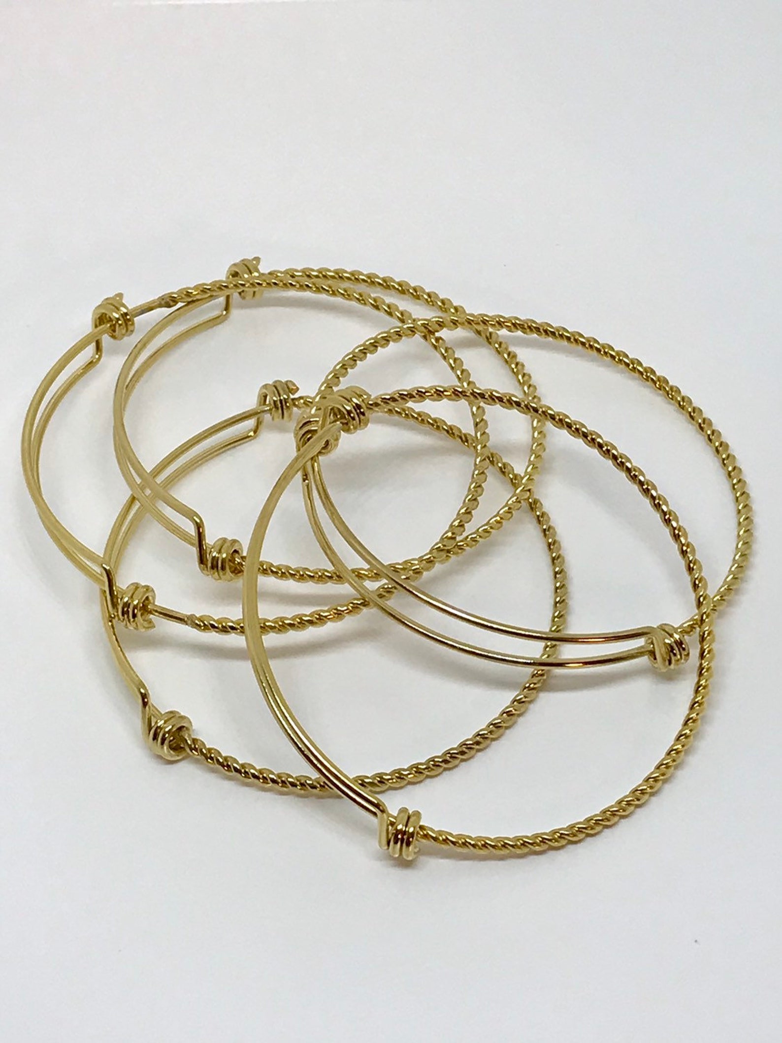 Beautiful 3D Rope Design Gold Stainless Steel Expandable - Etsy